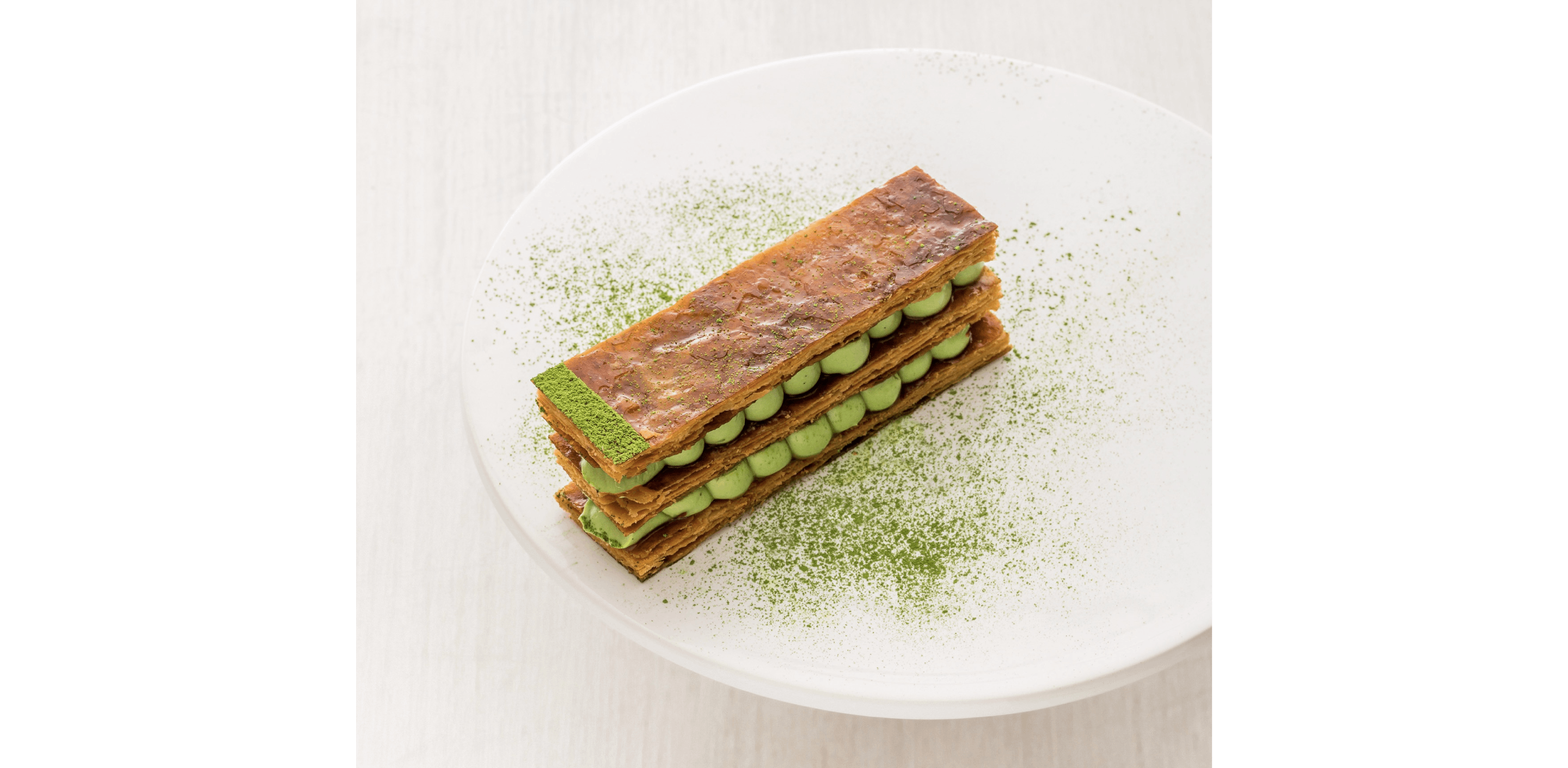 Mille-feuille au thé matcha – Jugetsudo