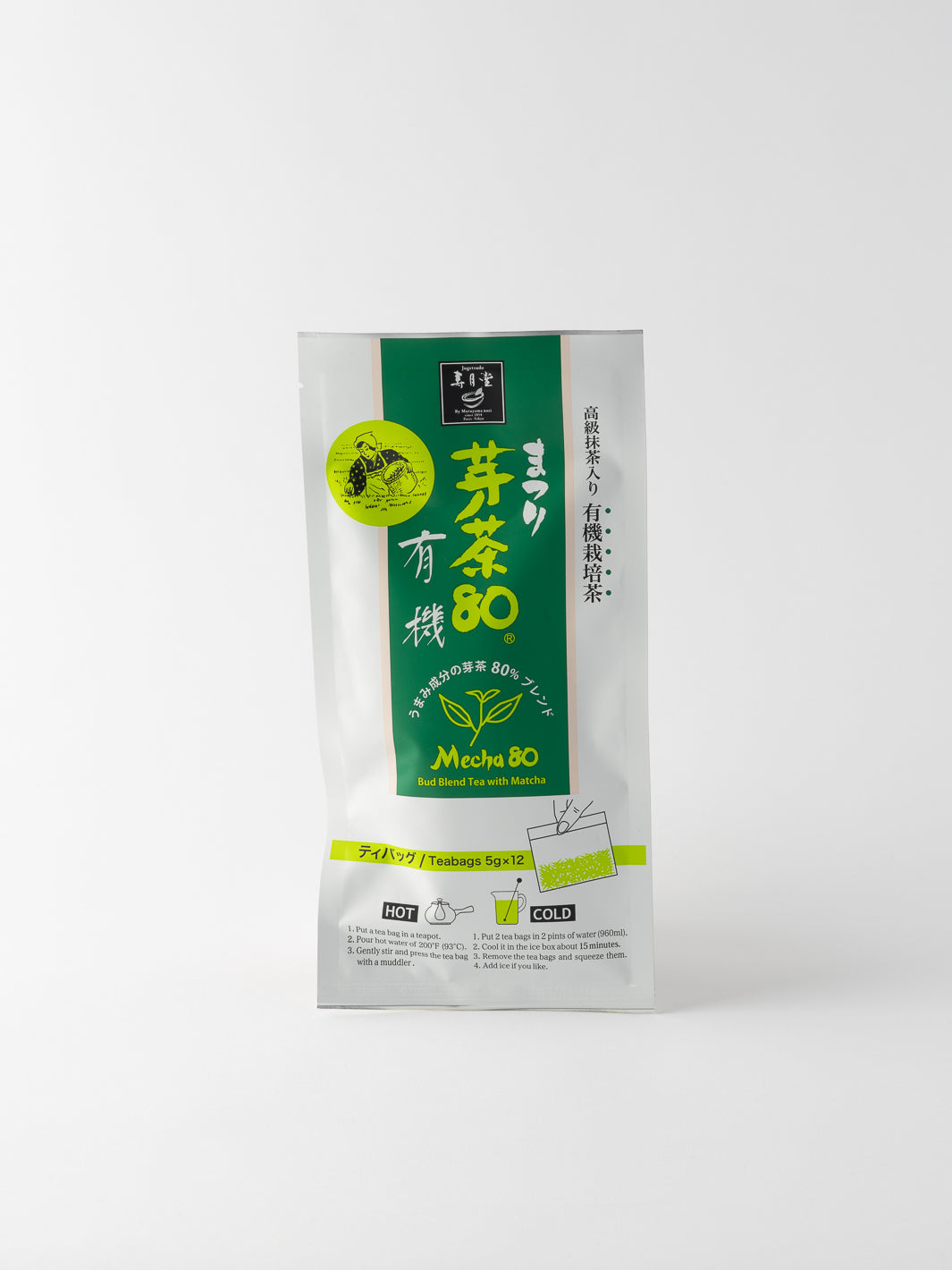 Bio mecha with matcha / Individual sachet 5g x 12 – Jugetsudo